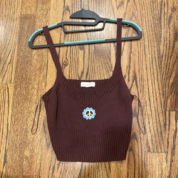 PacSun | Tops | Flower Peace Sign Tank Top | Poshmark